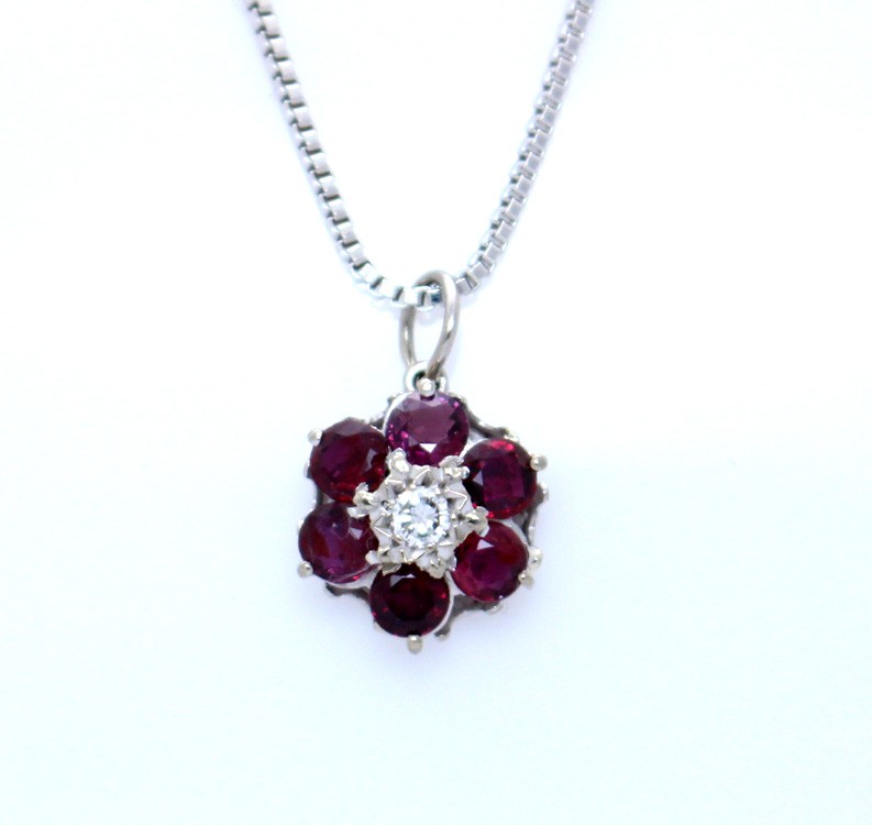 Ruby and diamond pendant – Russell Lane Jewellers